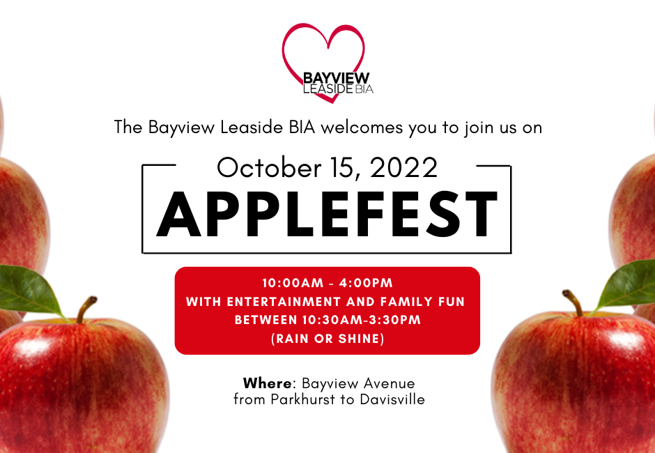 Apple Fest - October 18th, 2025 - Bayview Leaside BIA | Toronto